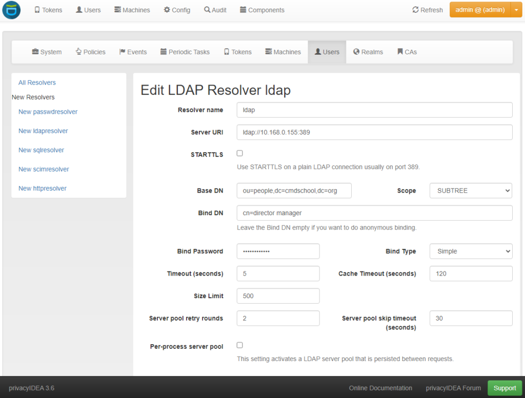 如何基于PrivacyIDEA集成LDAP？ – cmdSchool